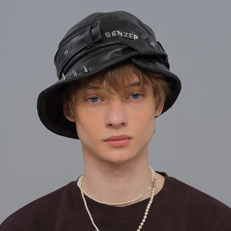 GENZERO Leather rivet fisherman's hat – Genzero