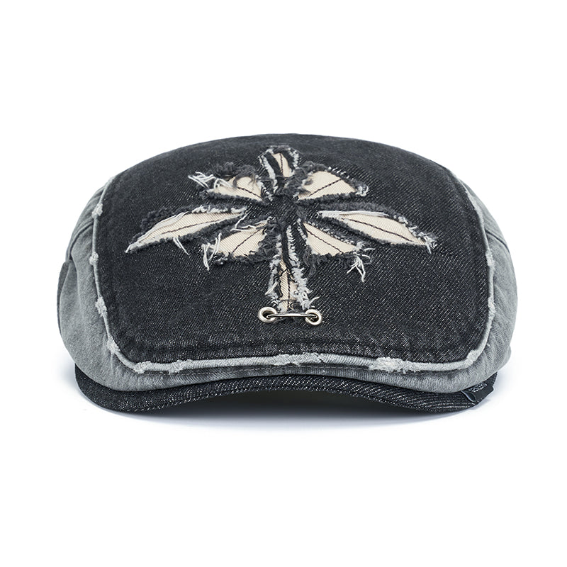 GENZERO Cross sanding wash jeans plaid forward hat – Genzero