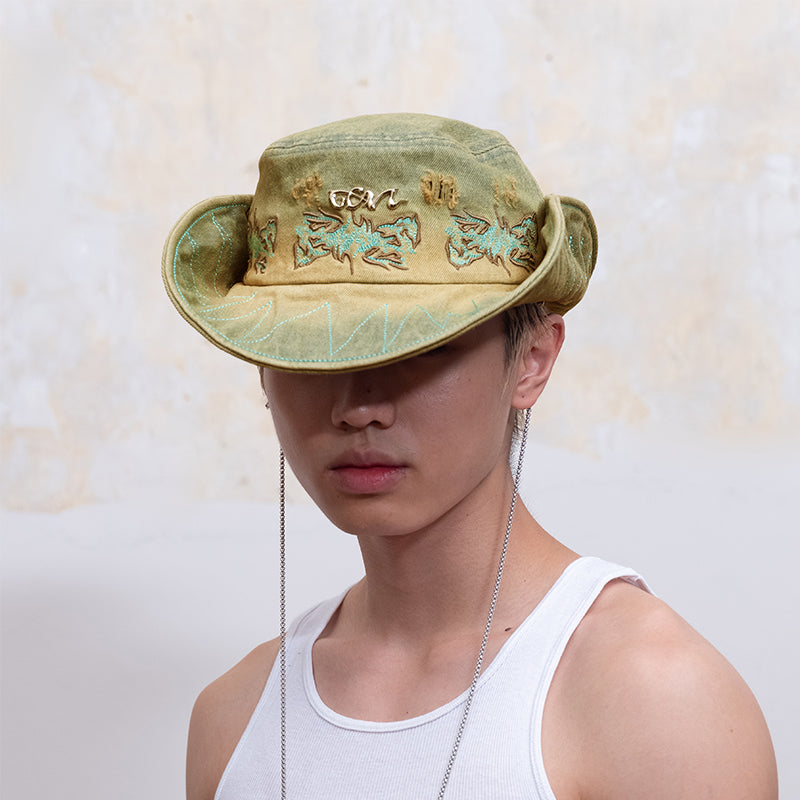 GENZERO Embroidered cowboy fisherman hat – Genzero