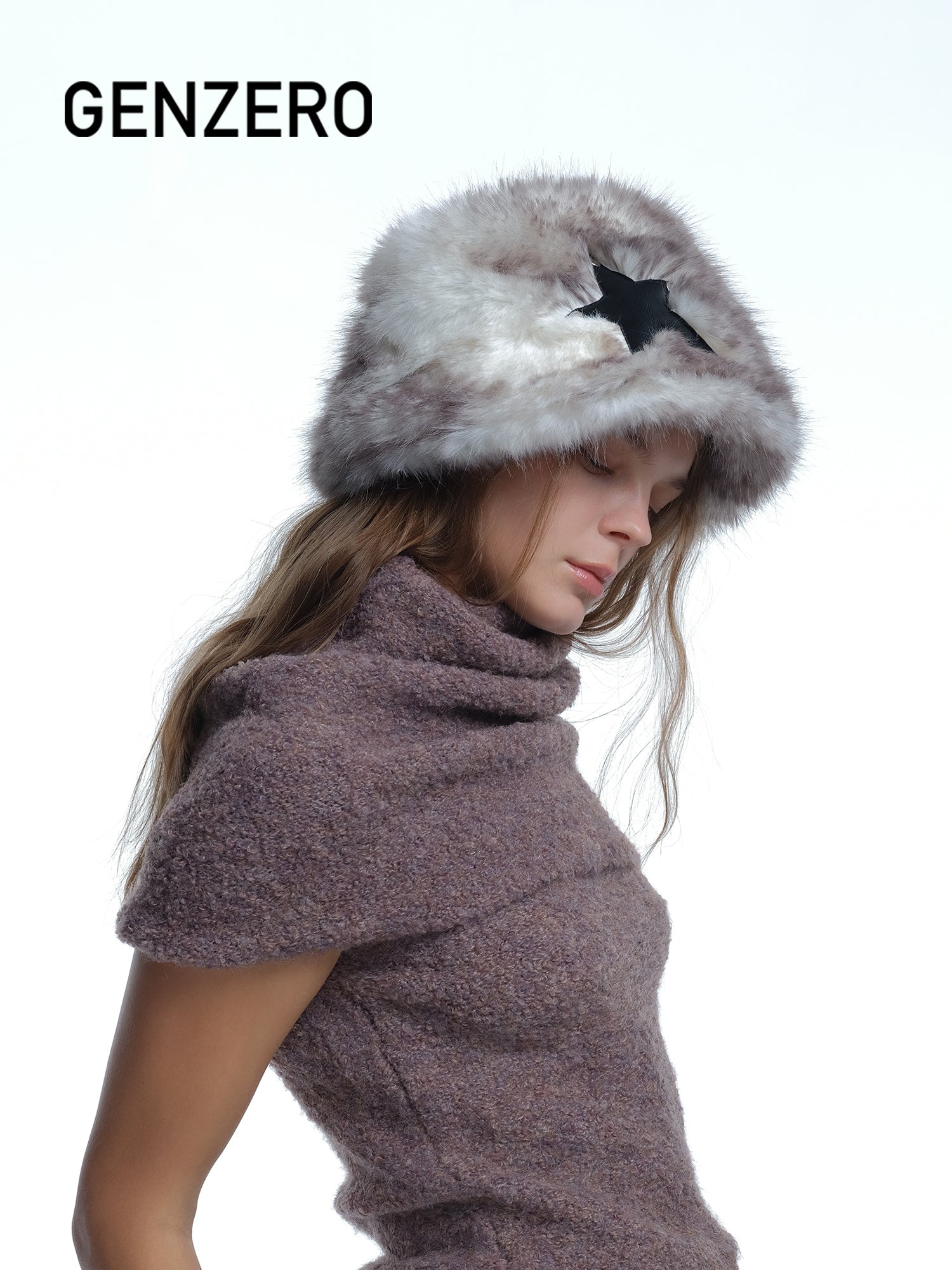 GENZERO Plush rivet five-pointed star fisherman's hat – Genzero