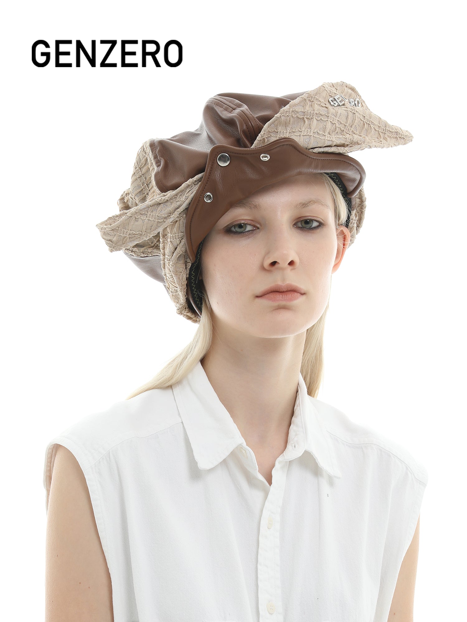 GENZERO Spliced zipper tie cloud beret – Genzero