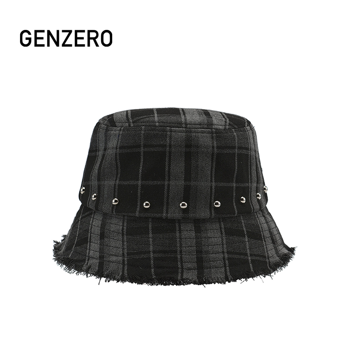 GENZERO Checkered rivet embroidered fisherman's hat – Genzero