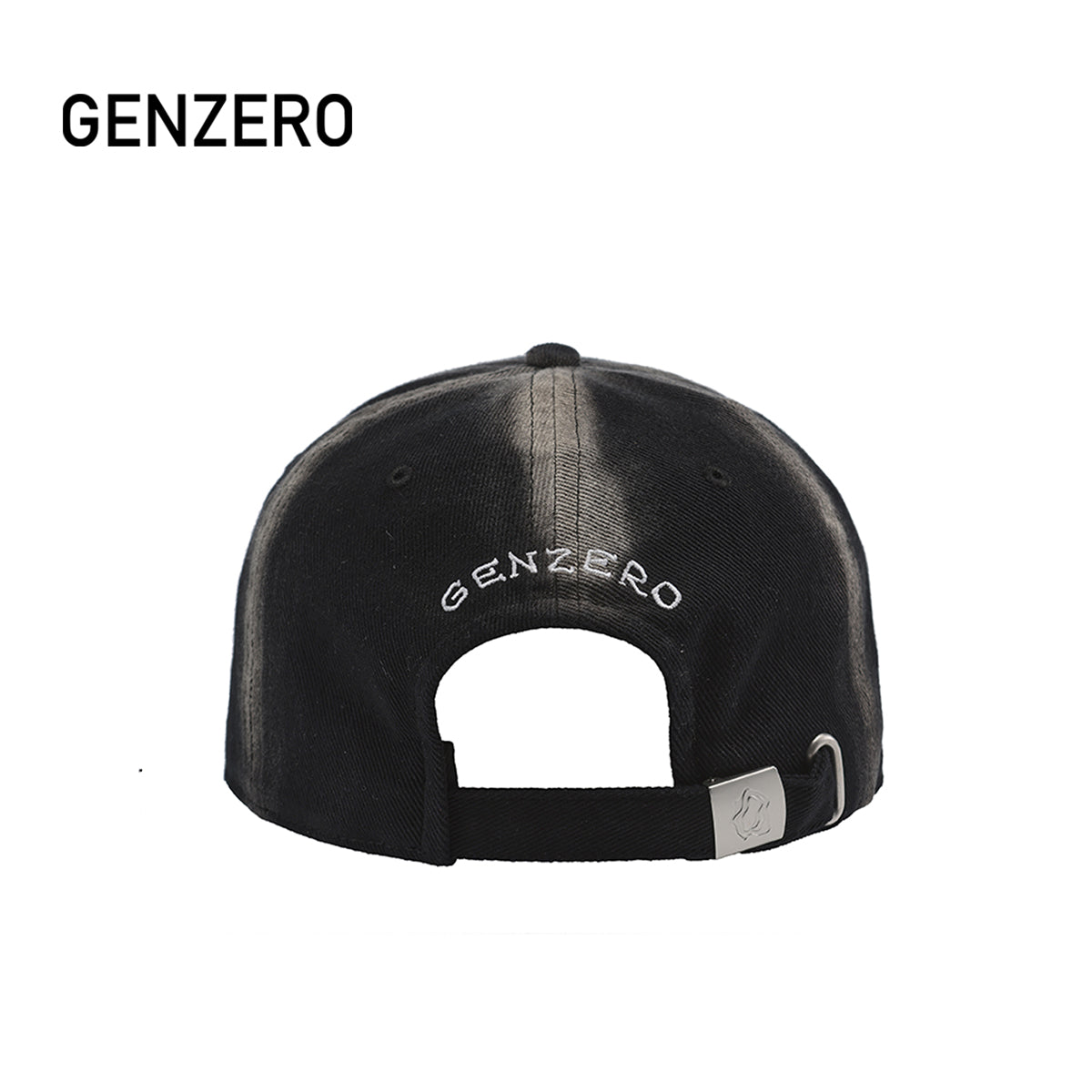 GENZERO Washed black embroidered slogan baseball cap – Genzero