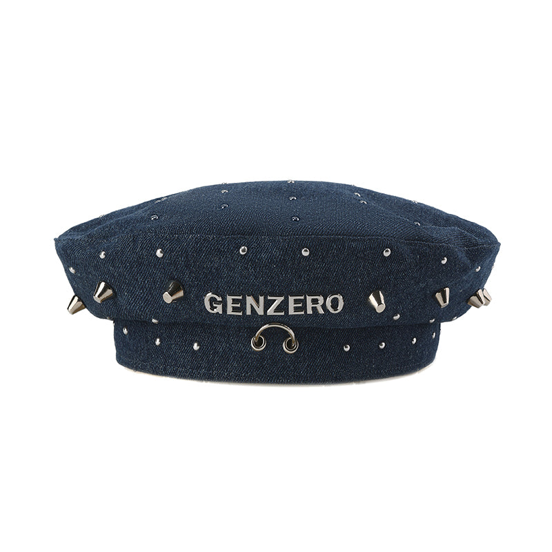 GENZERO Cowboy rhinestone rivet beret – Genzero
